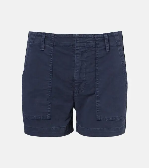 NILI LOTAN Cotton Blend Shorts - Blue