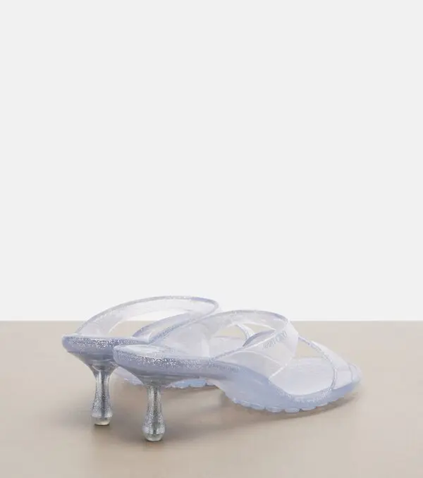 JIMMY CHOO Glitter Tpu Mules - Transparent