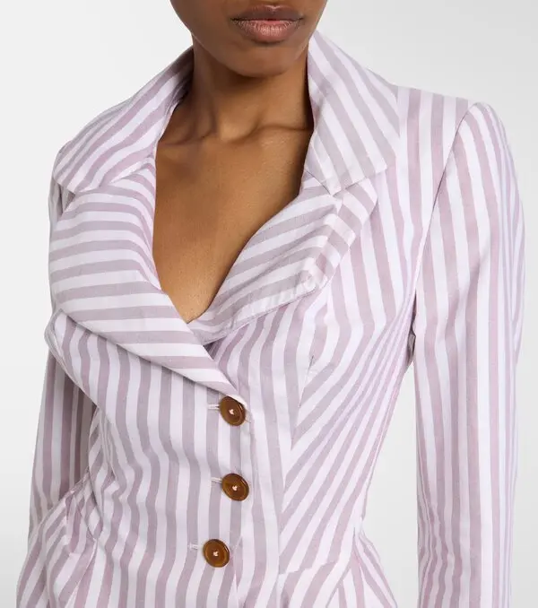 VIVIENNE WESTWOOD Tailored Striped Cotton Jacket