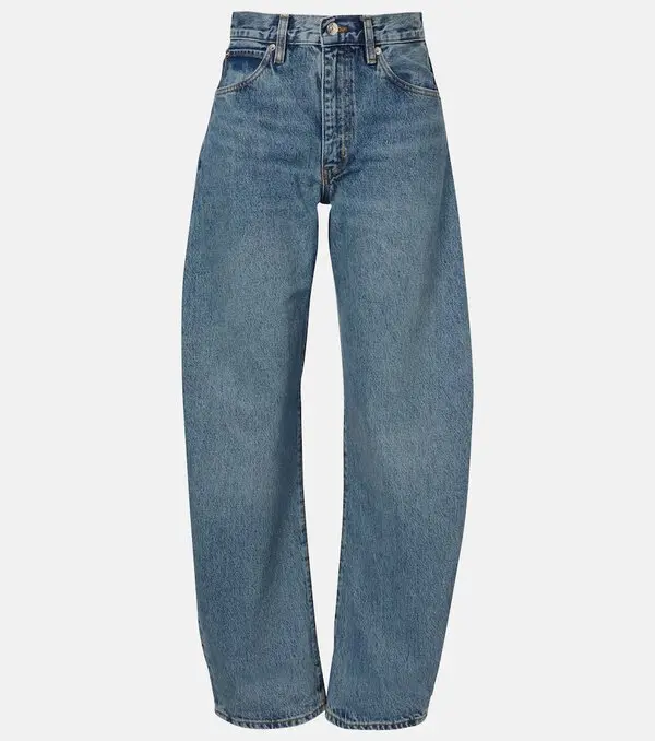 FRAME Bubble Barrel-leg Jeans In Knock Out - Blue