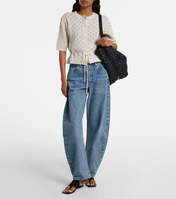 FRAME Bubble Barrel-leg Jeans In Knock Out - Blue
