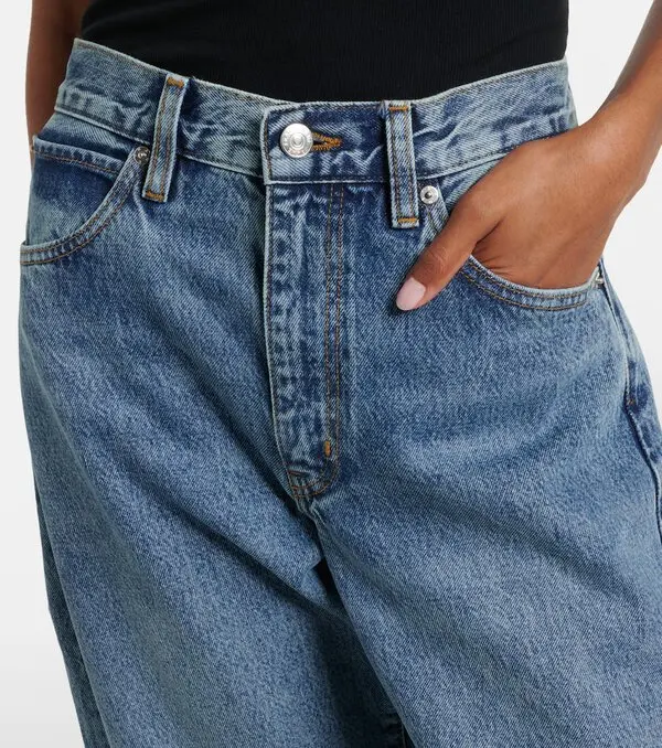 FRAME Bubble Barrel-leg Jeans In Knock Out - Blue