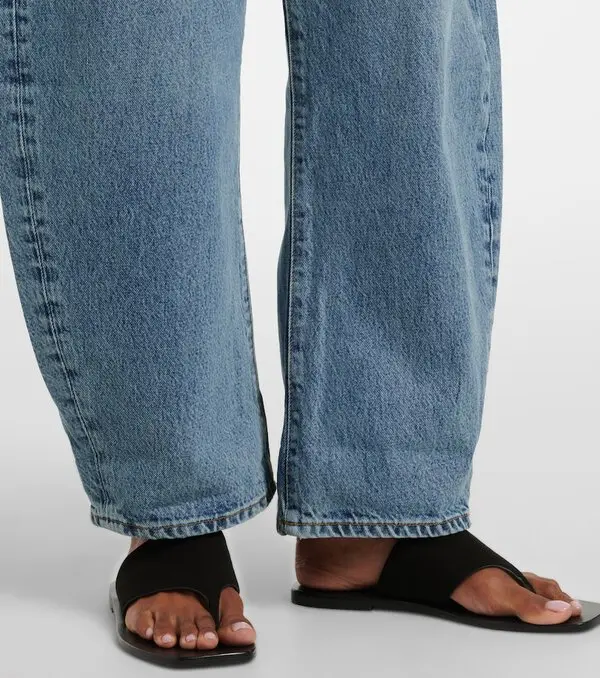 FRAME Bubble Barrel-leg Jeans In Knock Out - Blue