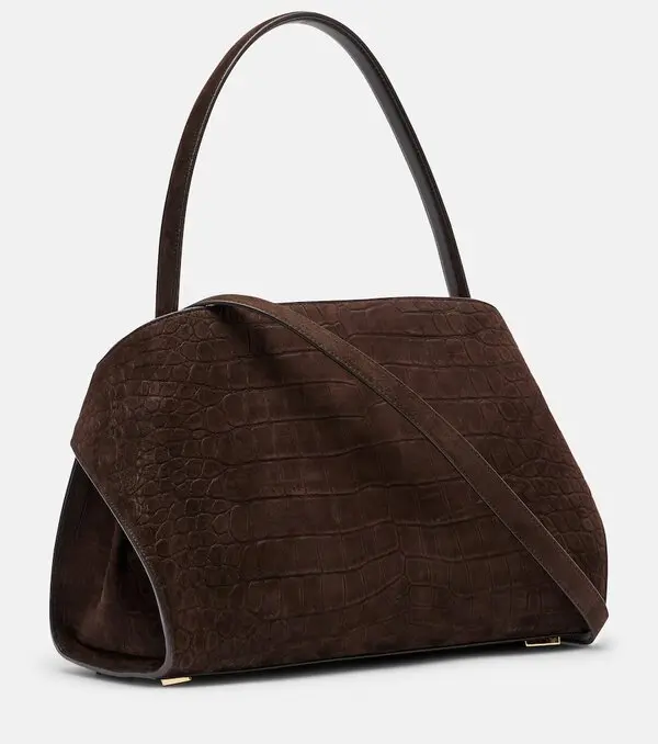 FERRAGAMO Hug Small Suede Shoulder Bag