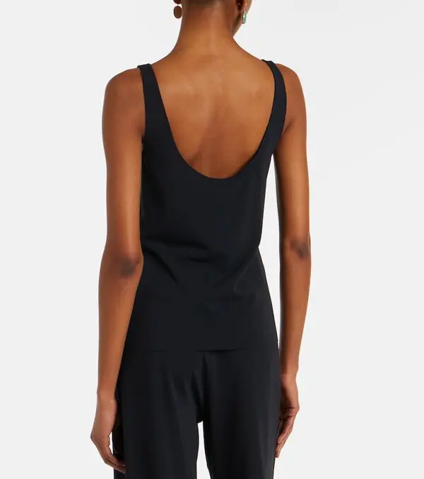 ERES Curl Cutout Jersey Top In Noir