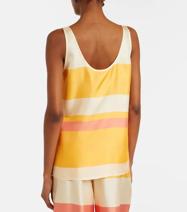 ERES Striped Silk Twill Top
