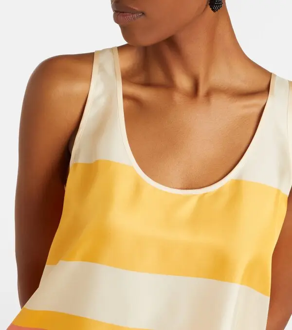 ERES Striped Silk Twill Top