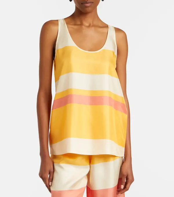 ERES Striped Silk Twill Top