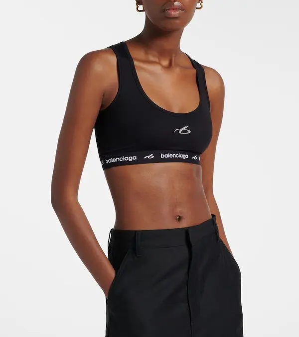 Balenciaga Logo Sports Bra
