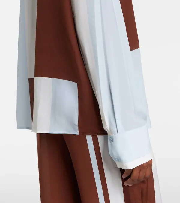 SIR. Marais Colorblocked Silk Shirt - Multicoloured