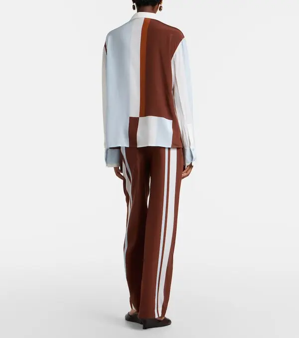 SIR. Marais Silk Wide-leg Pants - Brown