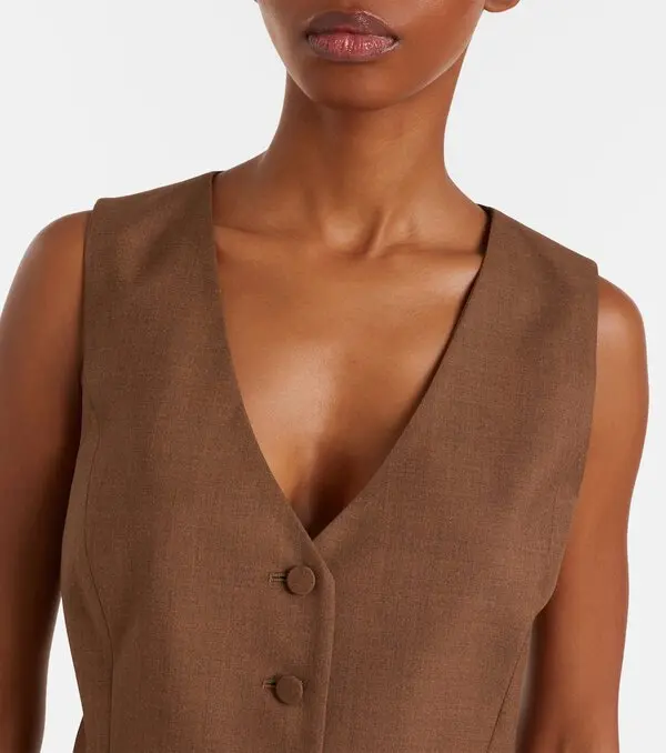 Gabriela Hearst Coleridge Wool And Silk Vest
