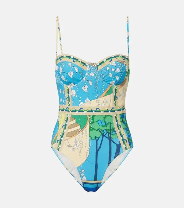 Tory Burch Printed One Piece Swimsuit - Multicoloured