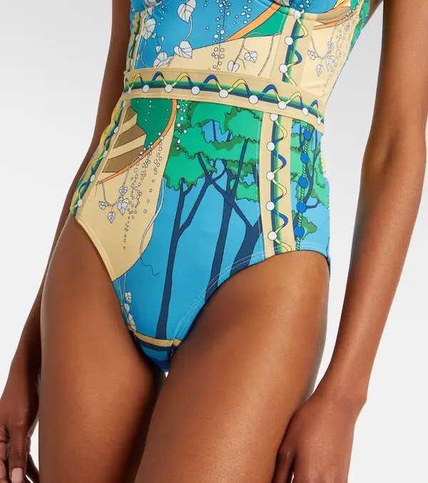 Tory Burch Printed One Piece Swimsuit