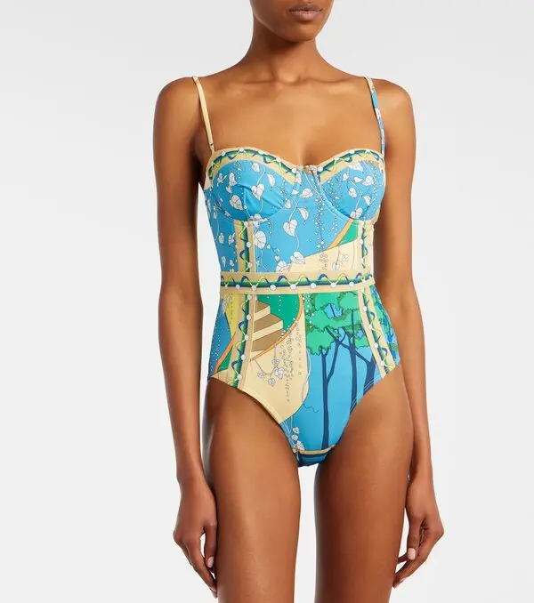 Tory Burch Printed One Piece Swimsuit