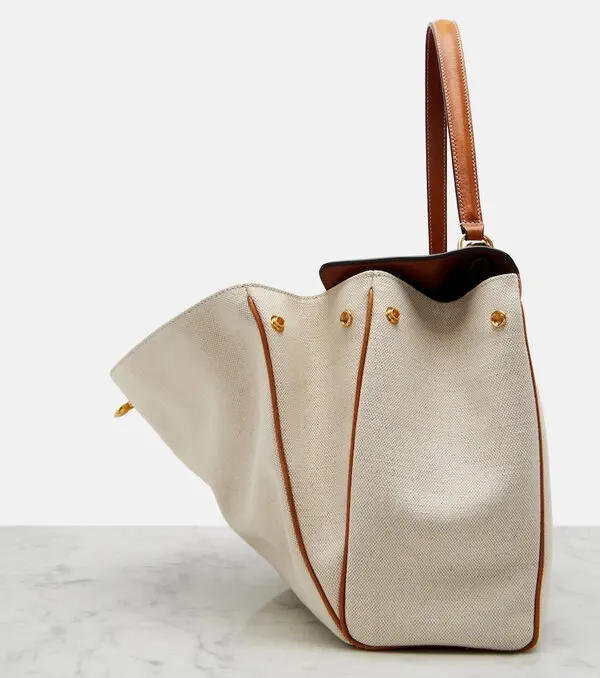 Balenciaga Rodeo Medium Canvas Shoulder Bag