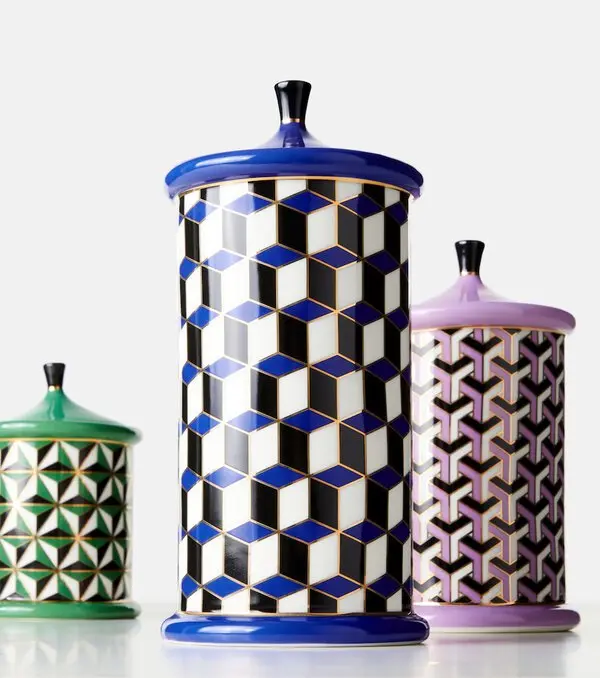 Jonathan Adler Versailles Porcelain Container - Blue