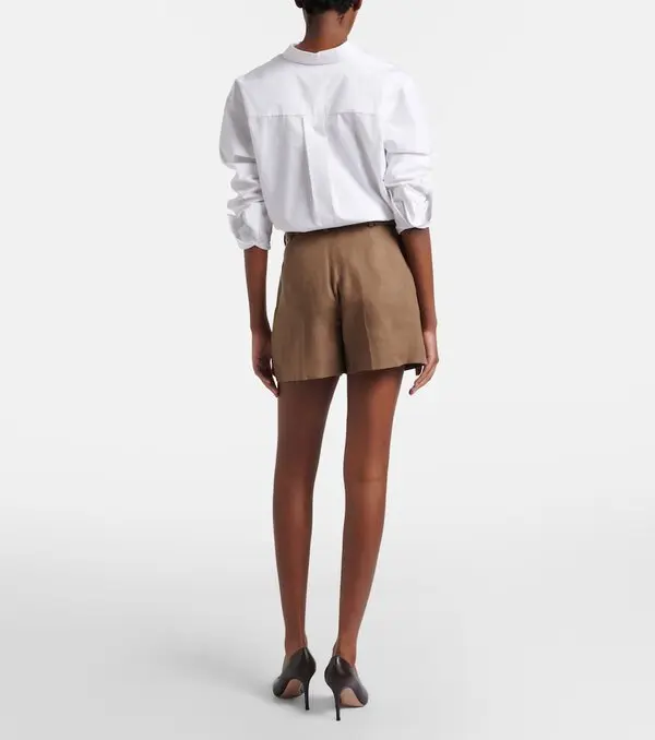 Ralph Lauren Denise Belted Linen Shorts