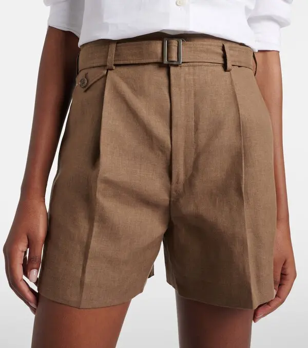 Ralph Lauren Denise Belted Linen Shorts