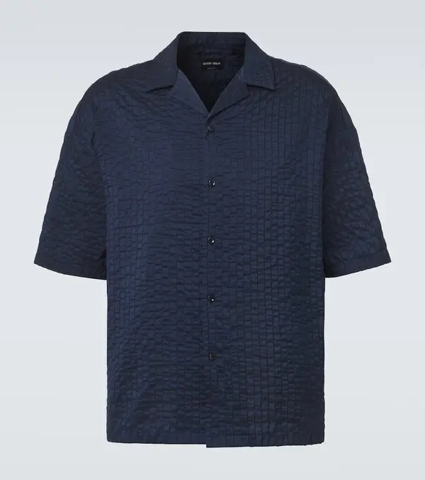 Giorgio Armani Seersucker Bowling Shirt