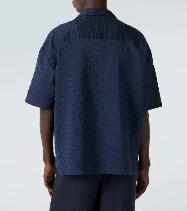 Giorgio Armani Seersucker Bowling Shirt