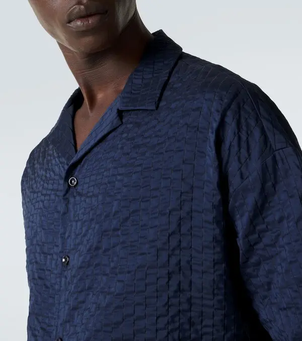 Giorgio Armani Seersucker Bowling Shirt