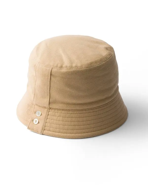 Prada Piqué Bucket Hat - Neutral