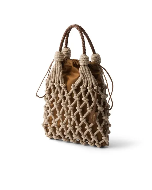 Prada Medium Cotton Macramé Bag