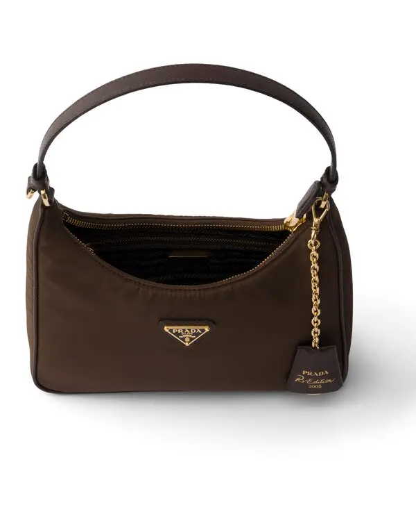 Prada Re-edition 2005 Re-nylon And Saffiano Mini Bag - Brown