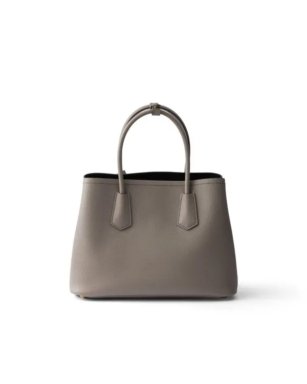 Prada Double Medium Saffiano Leather Bag - Grey