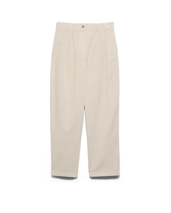 Prada Gabardine Loose Fit Drawstring Waist Trousers