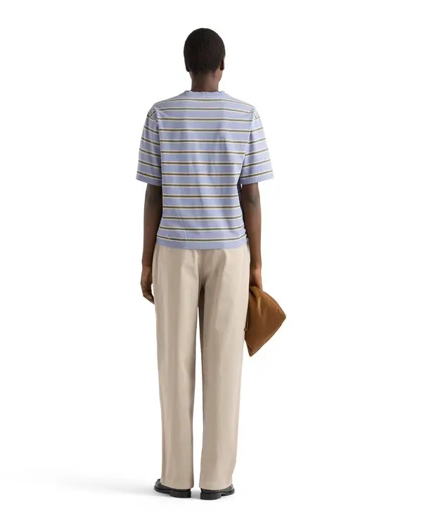 Prada Gabardine Loose Fit Drawstring Waist Trousers