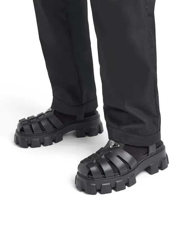 Prada Monolith Rubber Lug Sole Sandals