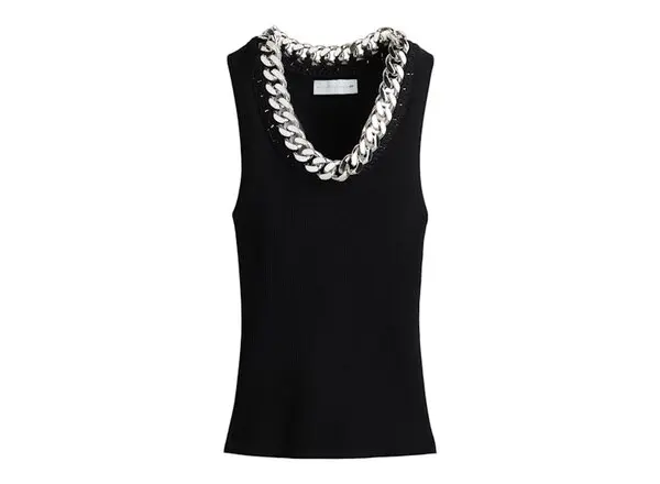H&m X Stella Mccartney Chain Detail Ribbed Vest Top