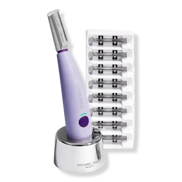 MICHAEL TODD BEAUTY Sonicsmooth Dermaplaning System, Peach Fuzz Remover 8 Weeks Of Treatments - Lavender