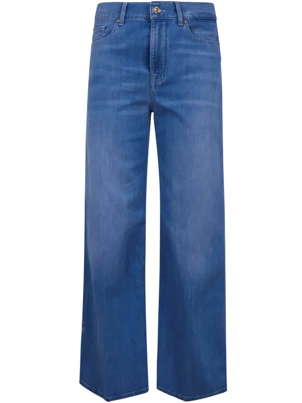 Seven For All Mankind Lotta Uncle Straight Leg Cropped Jeans - Gray