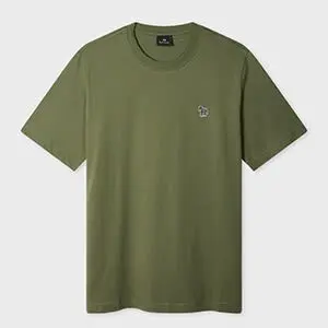 Paul Smith Khaki Organic Cotton Zebra Logo T-shirt - Green