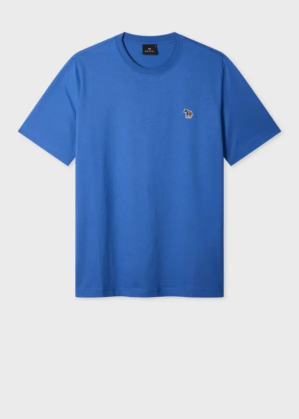Paul Smith Mid- Organic Cotton Zebra Logo T-shirt - Blue