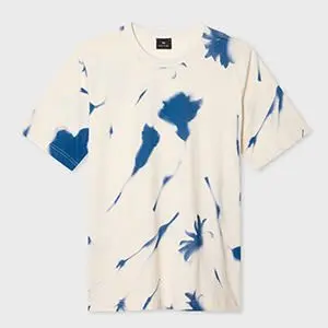 Paul Smith Ecru 'cynotype Floral' T-shirt - White