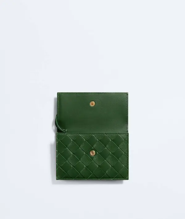 Bottega Veneta Andiamo Zipped Card Case - Basil