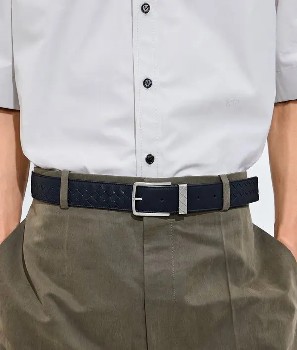 Bottega Veneta Intreccio Loop Belt - Midnight