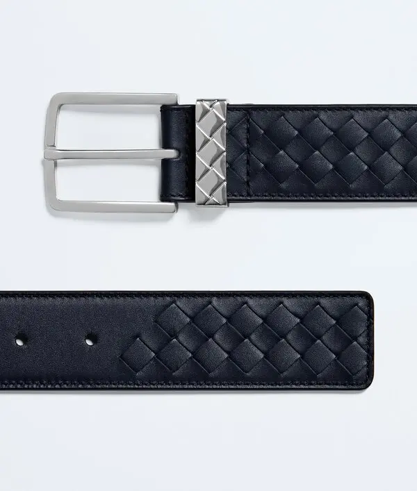 Bottega Veneta Intreccio Loop Belt - Midnight