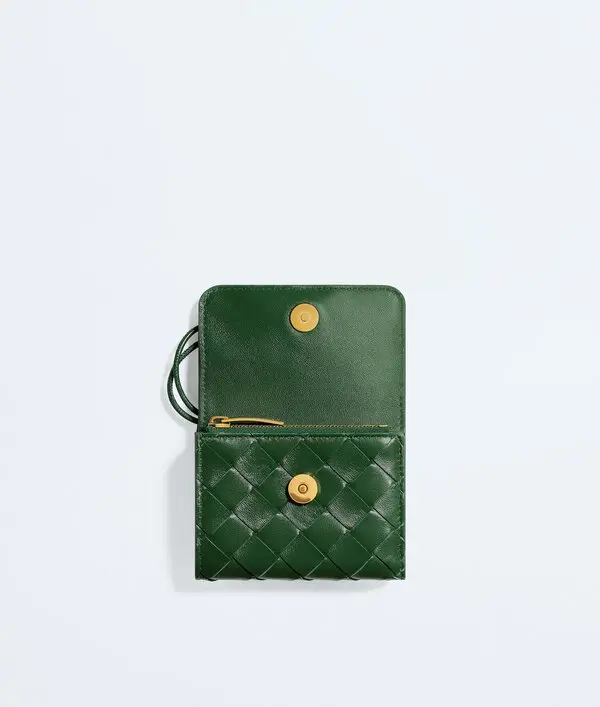Bottega Veneta Andiamo Tri-fold Wallet - Basil
