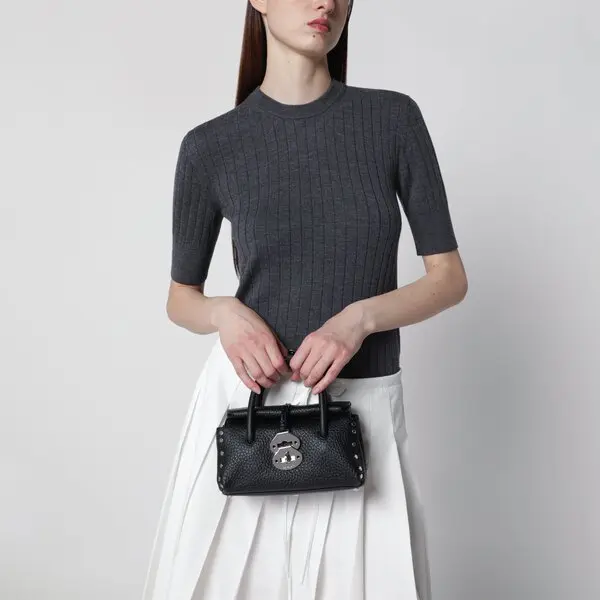 ZANELLATO Baby Grained Leather Bag With Twist-lock Buckle - Black