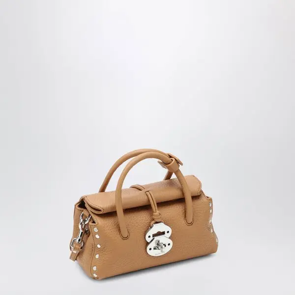 ZANELLATO Baby Grained Leather Bag With Twist Lock Closure - Brown