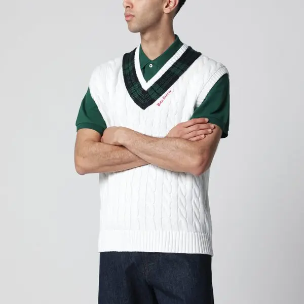 Polo Ralph Lauren Cream Cable-knit Vest