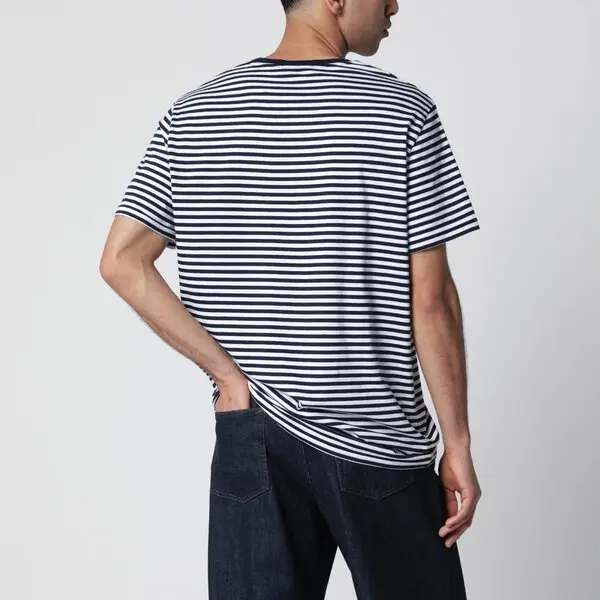 Polo Ralph Lauren White/navy Striped Custom Slim-fit T-shirt