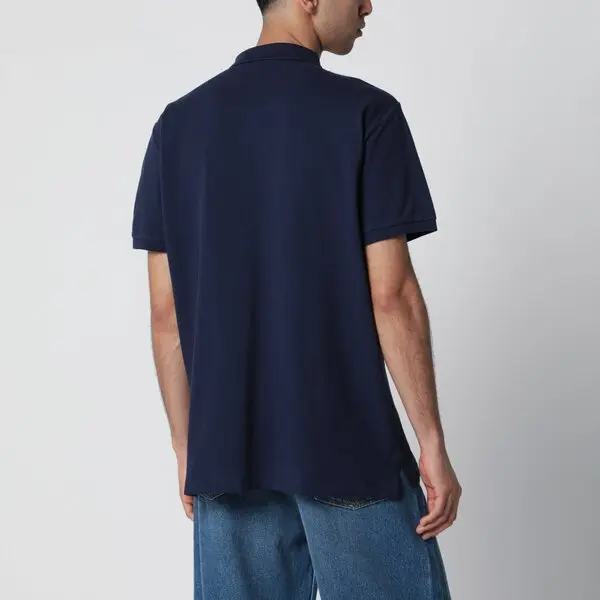 Polo Ralph Lauren Navy Cotton Custom Slim-fit Polo Shirt - Blue