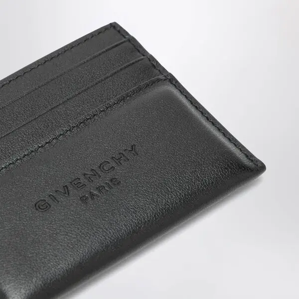 Givenchy Leather Card Holder With Logo - Black