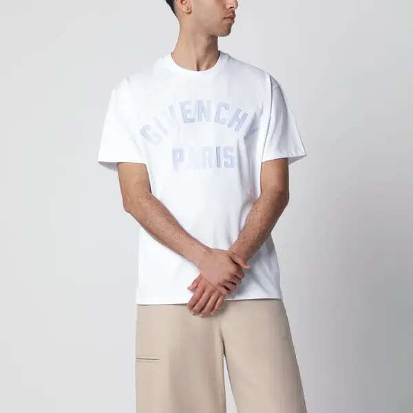 Givenchy T-shirt With Logo Embroidery - White